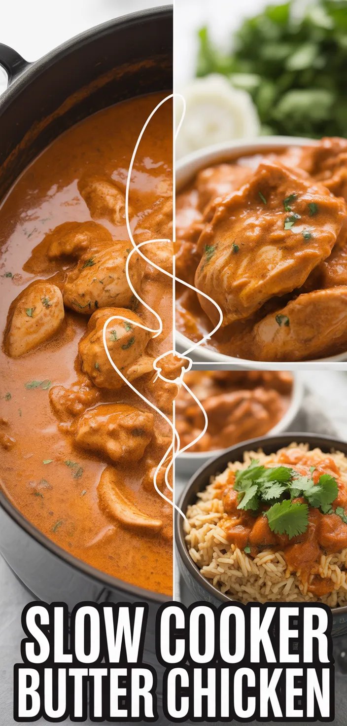 Slow Cooker Butter Chicken Recipe - blissfulbitesrecipes.com