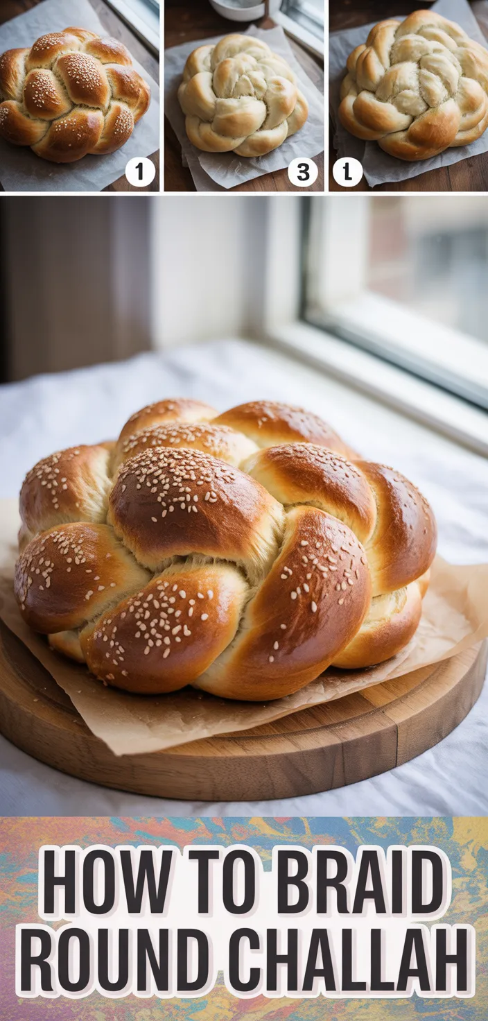 How To Braid Round Challah Recipe - blissfulbitesrecipes.com